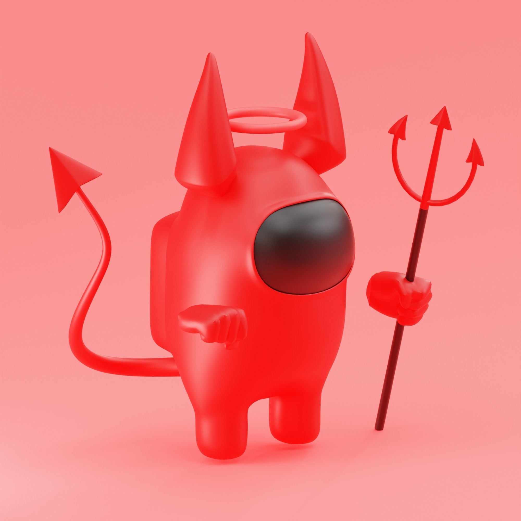 Amongus devil 3D model 3D model | CGTrader