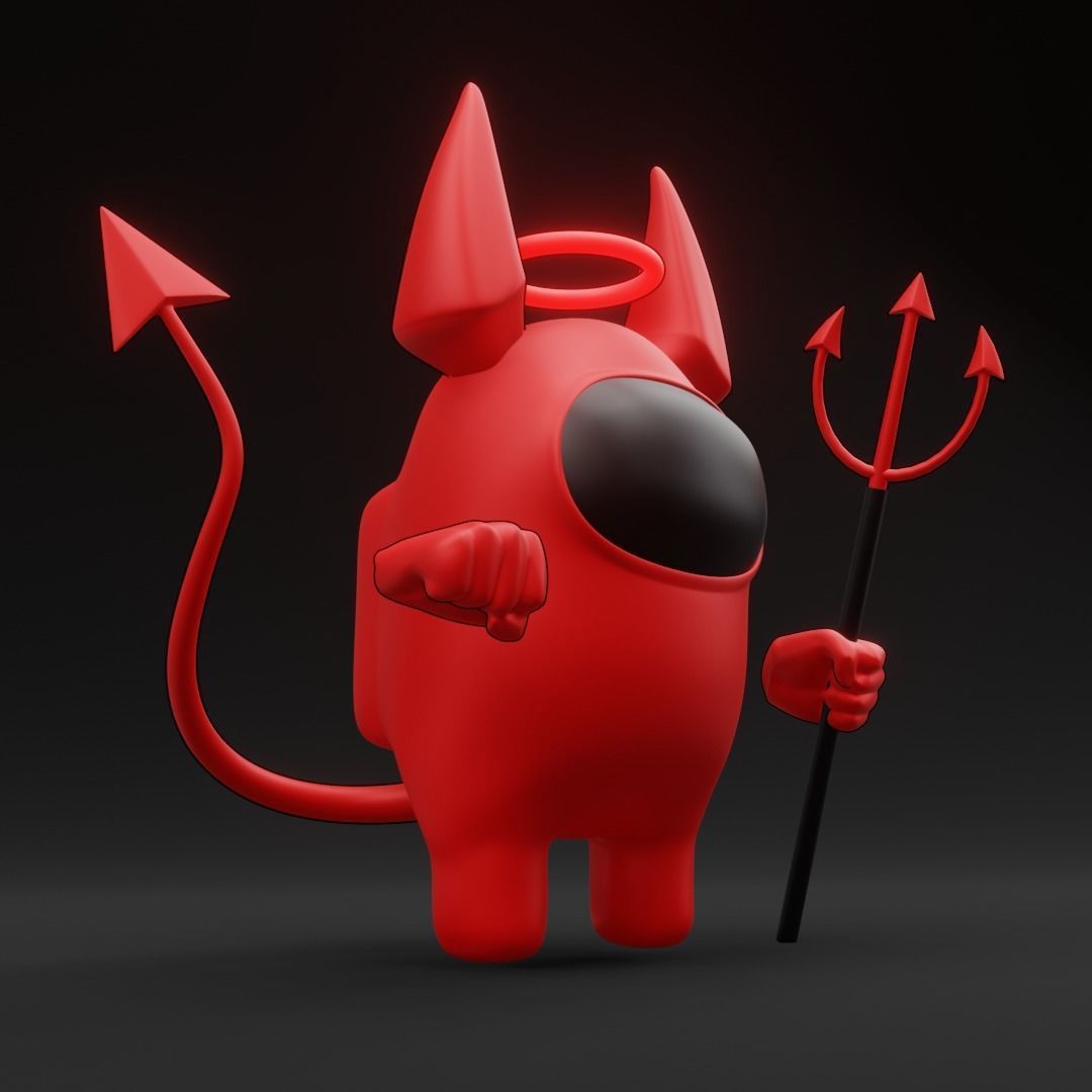 Amongus devil 3D model 3D model | CGTrader