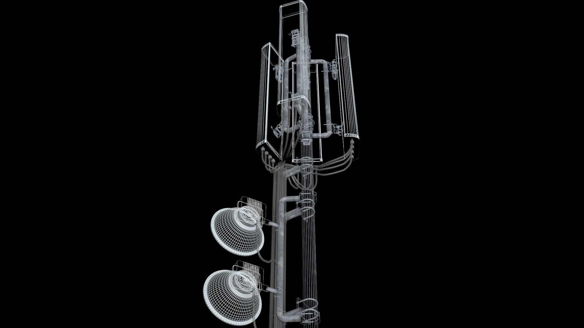 Rooftop Cell Phone Tower 5 3D model | CGTrader