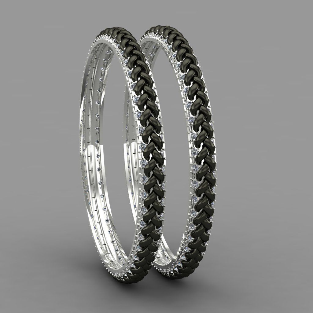 Diamond gold bangles jewelry for woman 3D model 3D printable | CGTrader