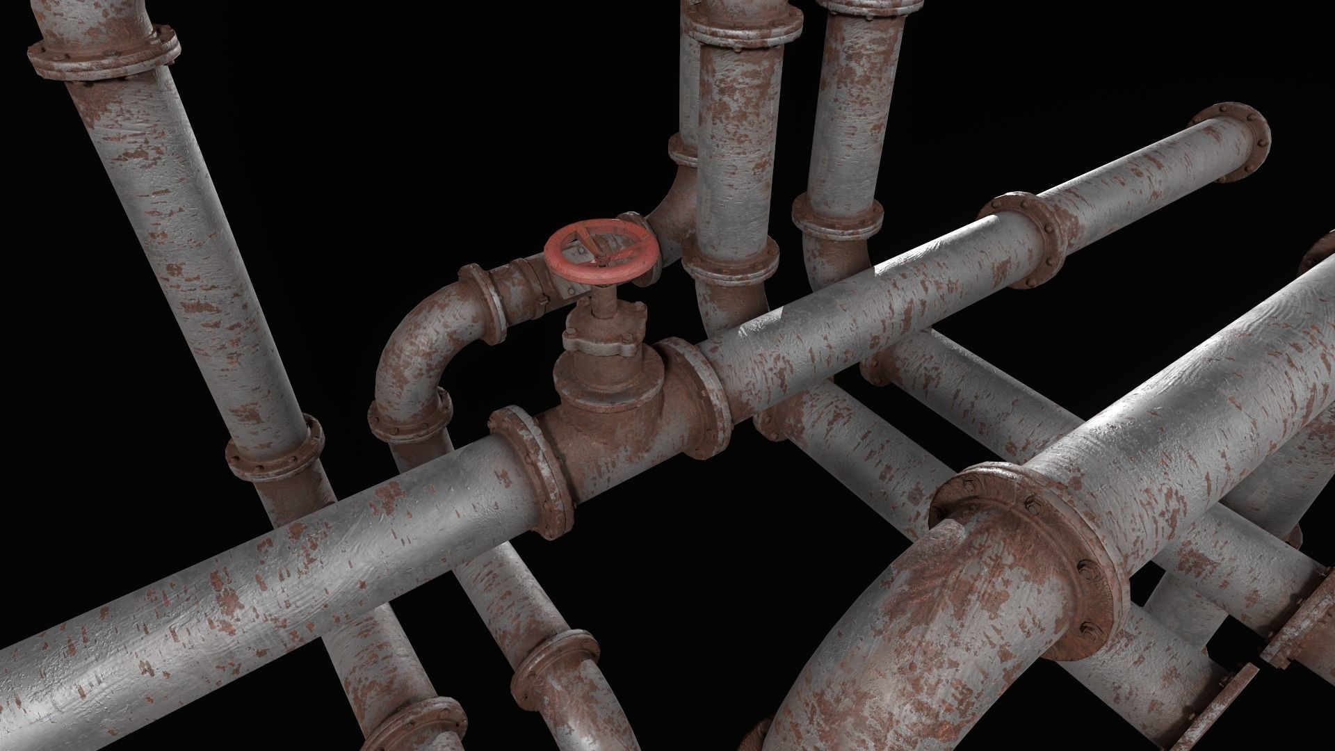 3D model Pipes modular industrial VR / AR / low-poly | CGTrader
