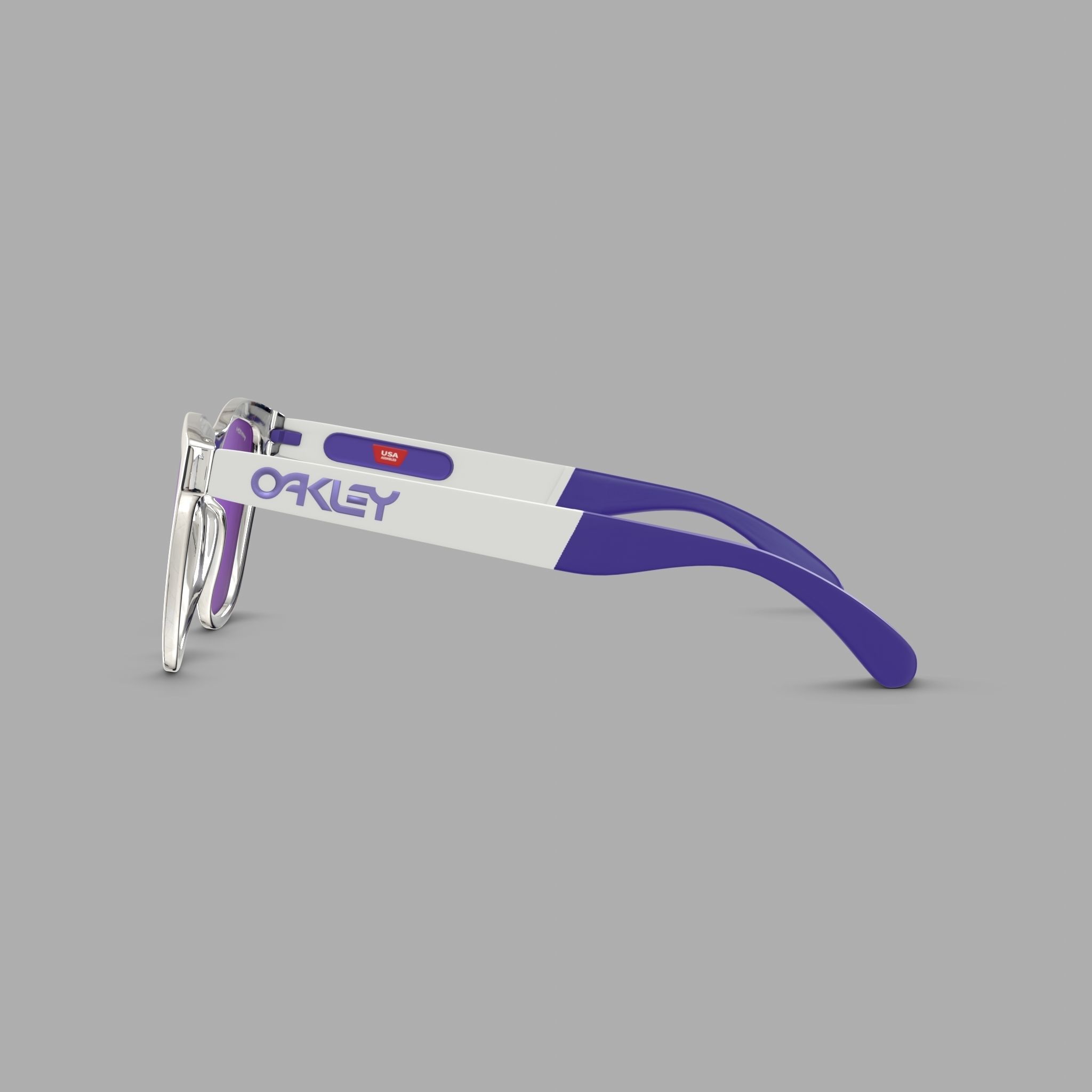 3D model Oakley Frogskins Mix Violet Iridium Polarized Sport glasses VR ...