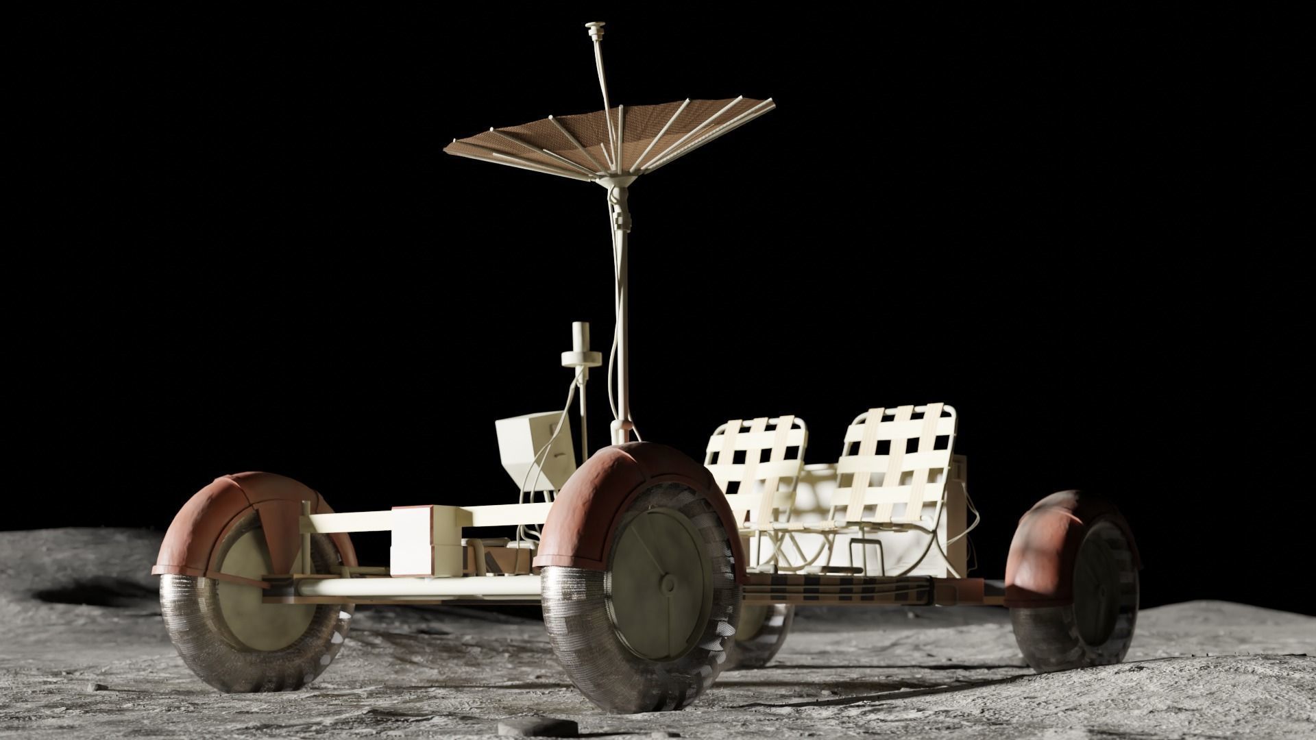 Moon Rover 3D model rigged | CGTrader