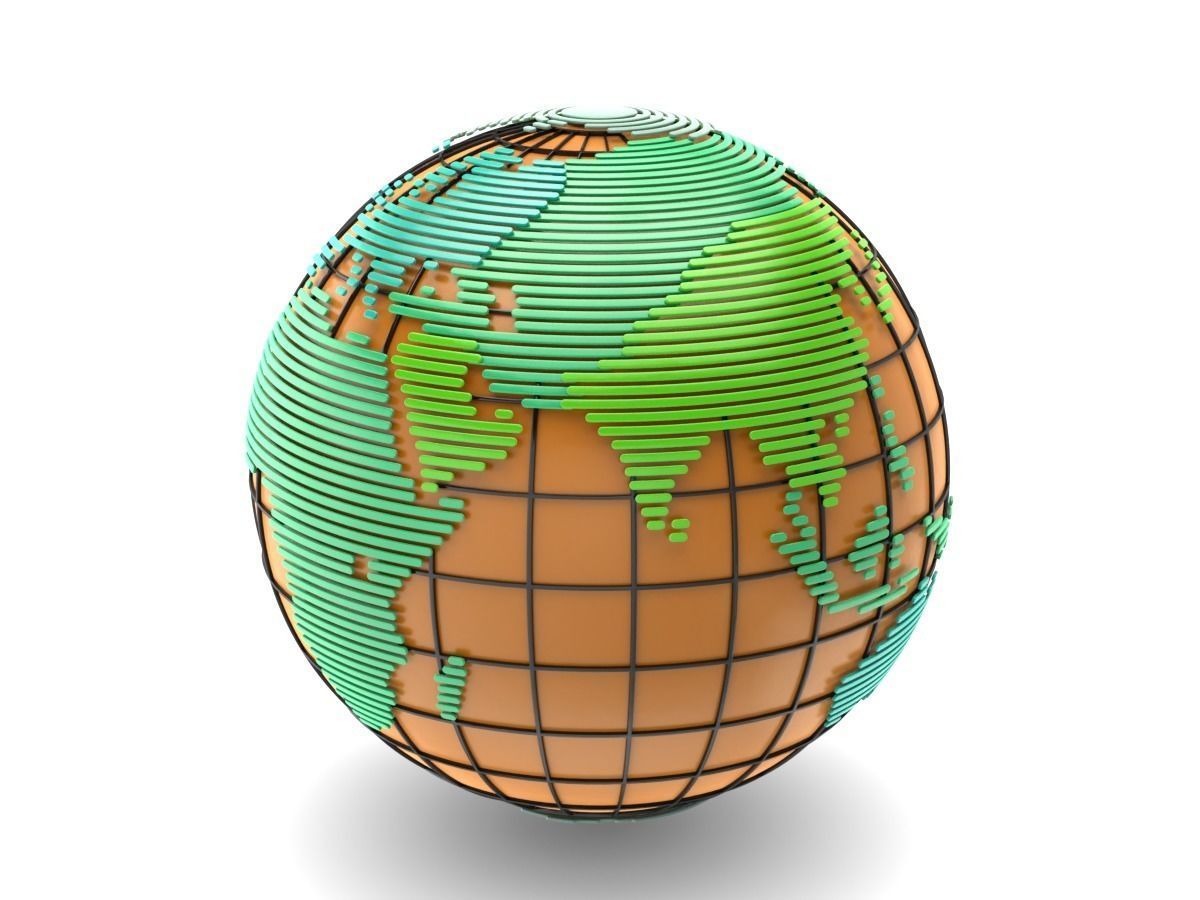 3D model Earth-Globe stylized VR / AR / low-poly | CGTrader