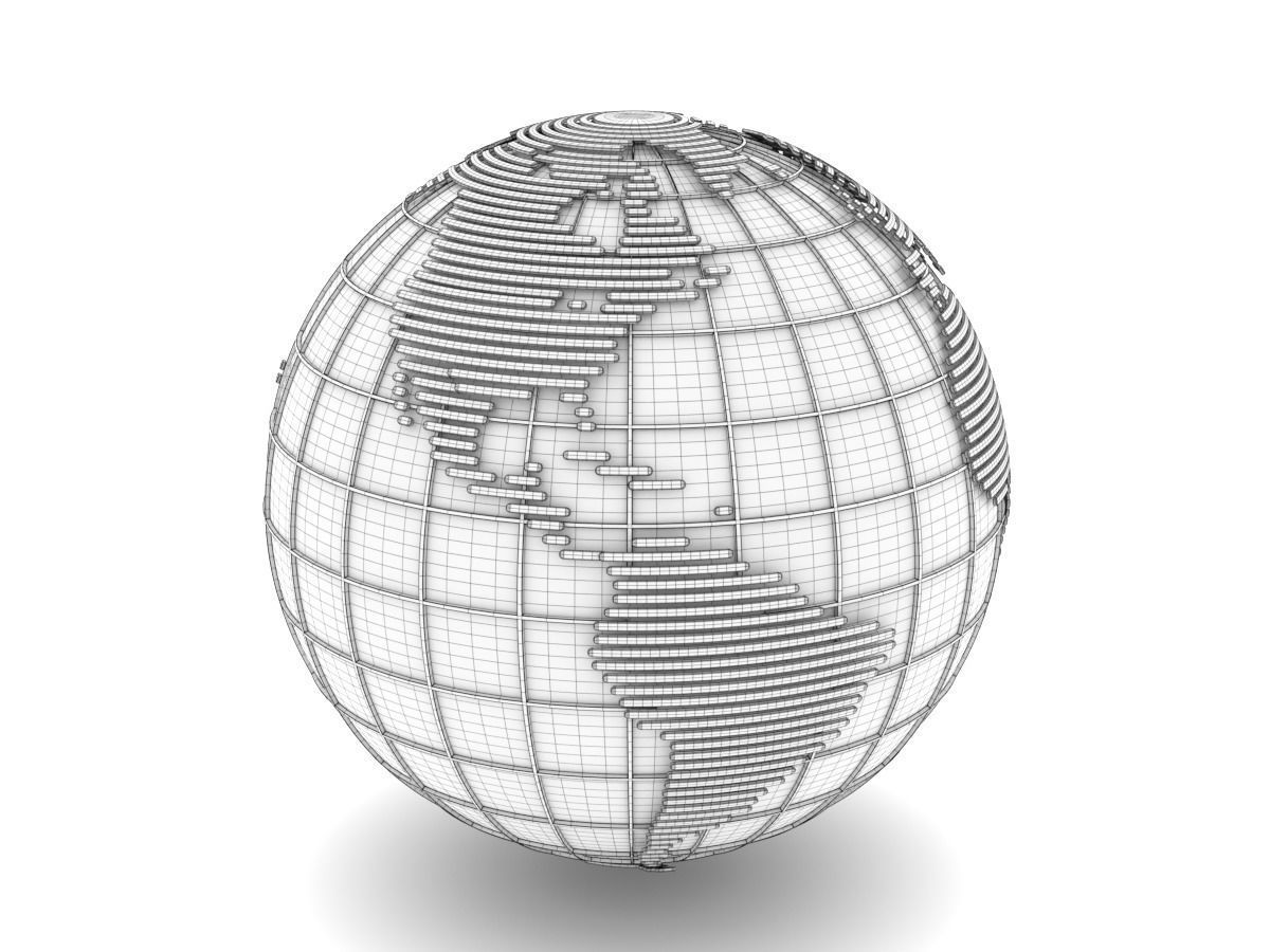 3D model Earth-Globe stylized VR / AR / low-poly | CGTrader