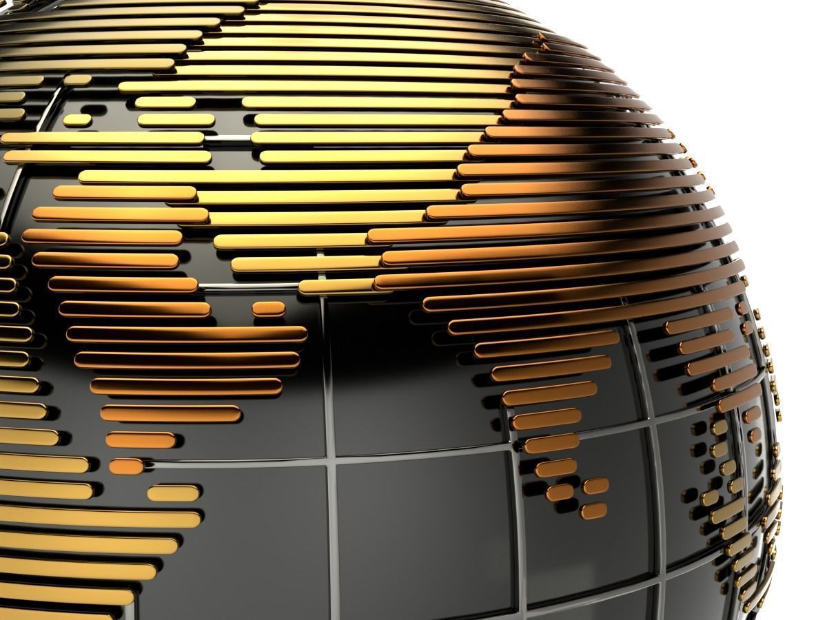 3D model Earth-Globe stylized VR / AR / low-poly | CGTrader