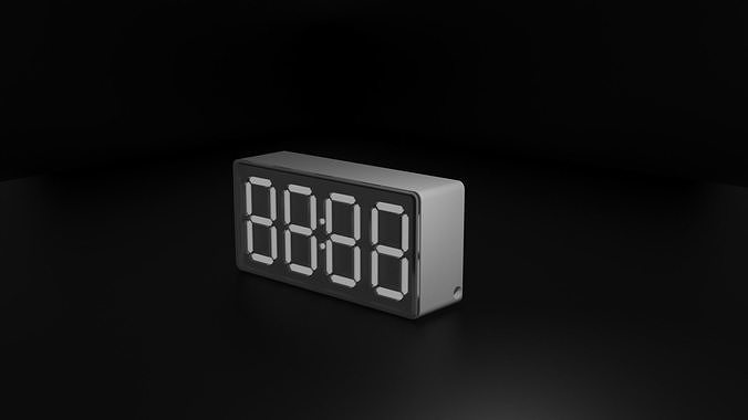 Digital Clock 3D model | CGTrader