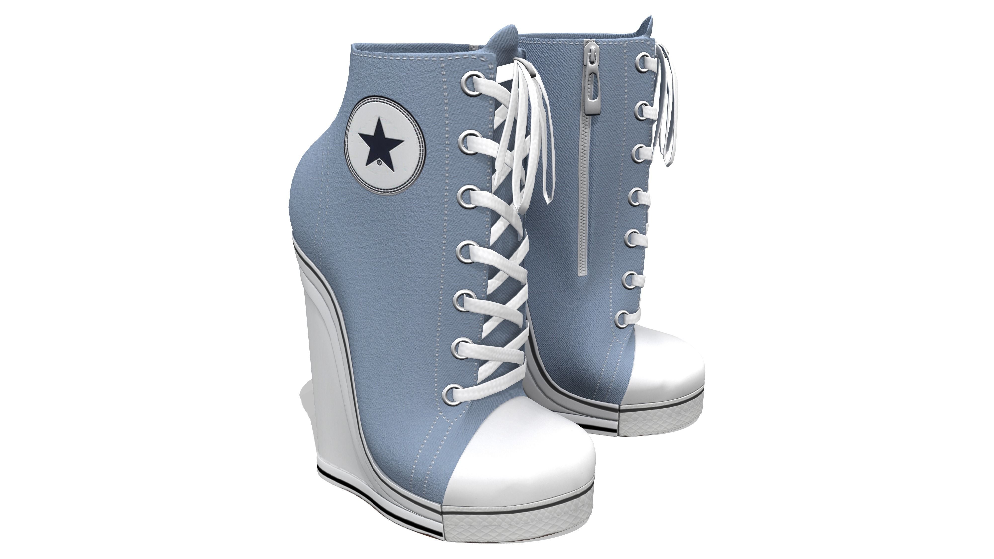3D model Women Wedge Sneakers VR / AR / low-poly | CGTrader