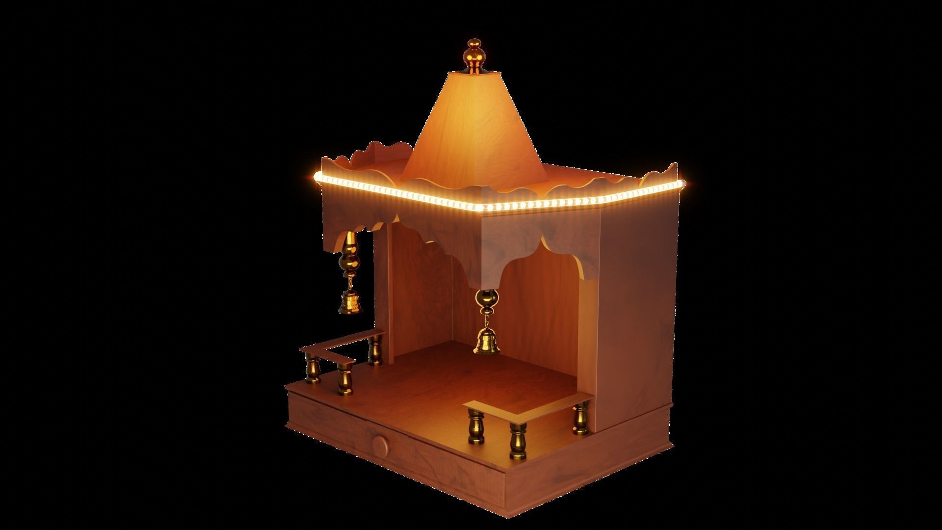 3D model Mandir indian temple VR / AR / low-poly | CGTrader