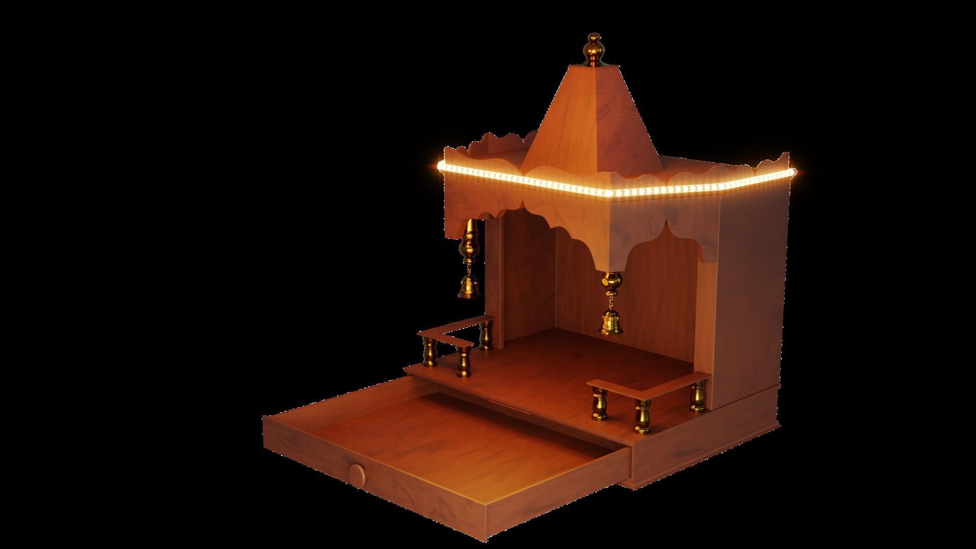 3D model Mandir indian temple VR / AR / low-poly | CGTrader