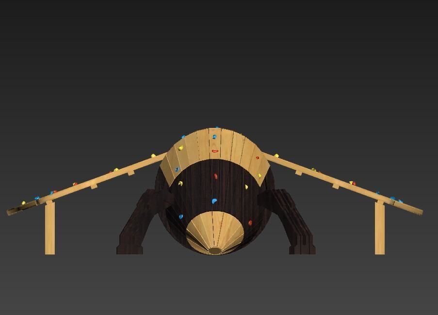 Wood bee climbing structure park playground equipment 3D model | CGTrader