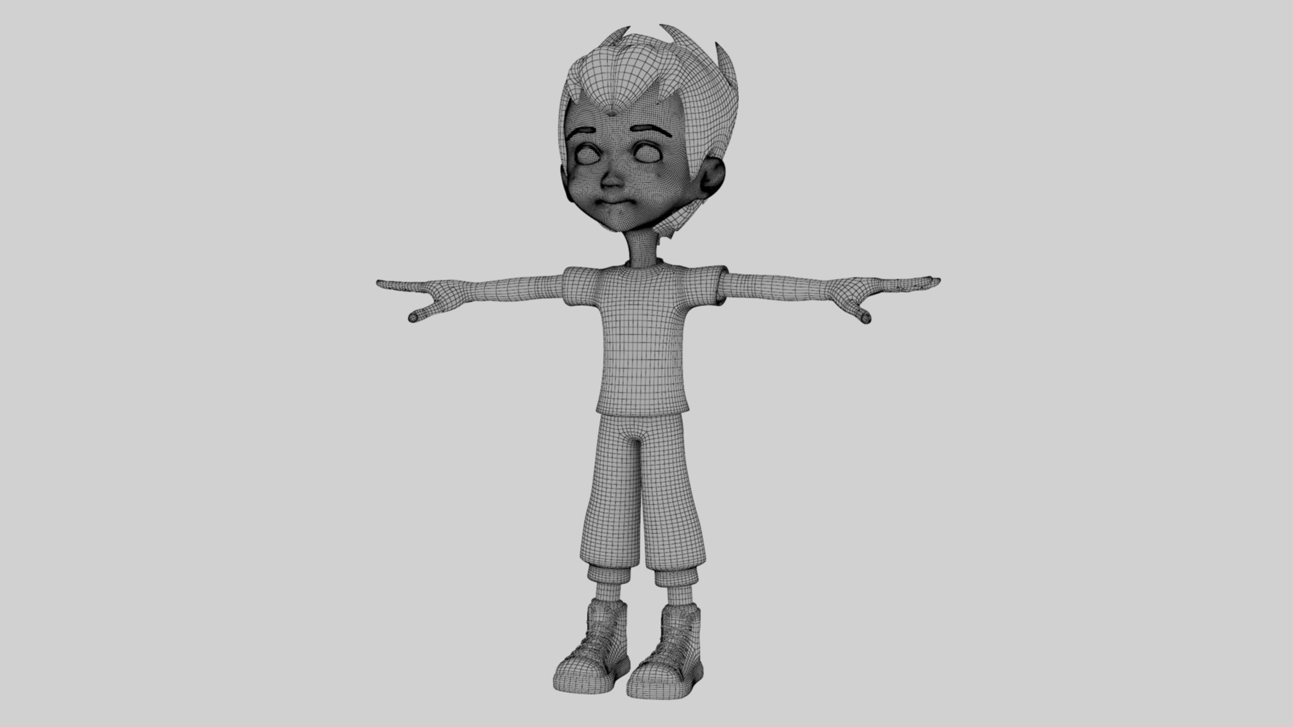3D model Toon Character - Cartoon Kid Boy - Rigged Blender Unwrapped 4K ...