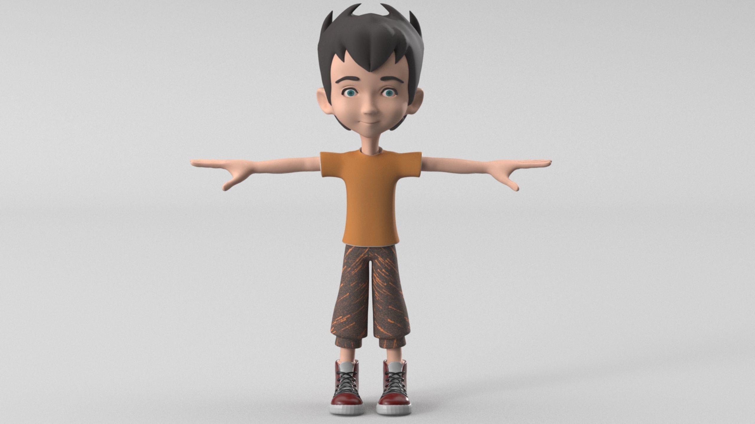 3D model Toon Character - Cartoon Kid Boy - Rigged Blender Unwrapped 4K ...