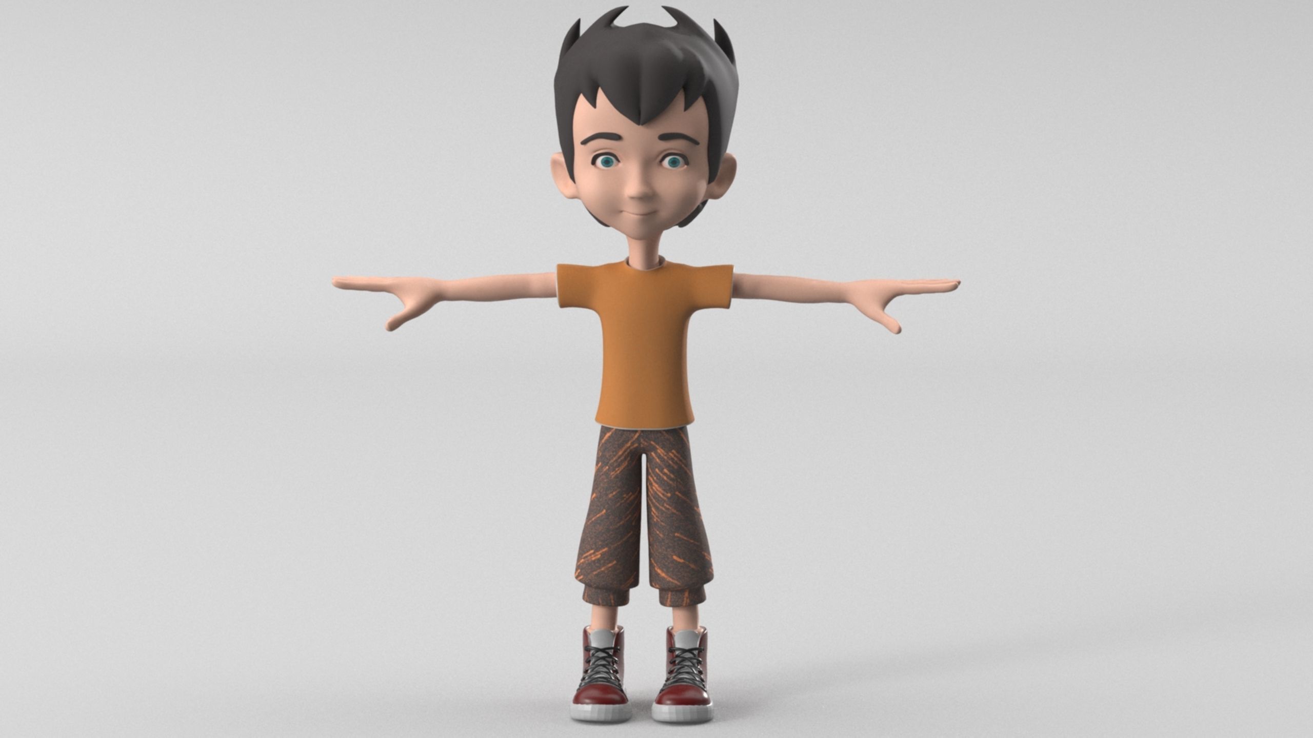 3D model Toon Character - Cartoon Kid Boy - Rigged Blender Unwrapped 4K ...