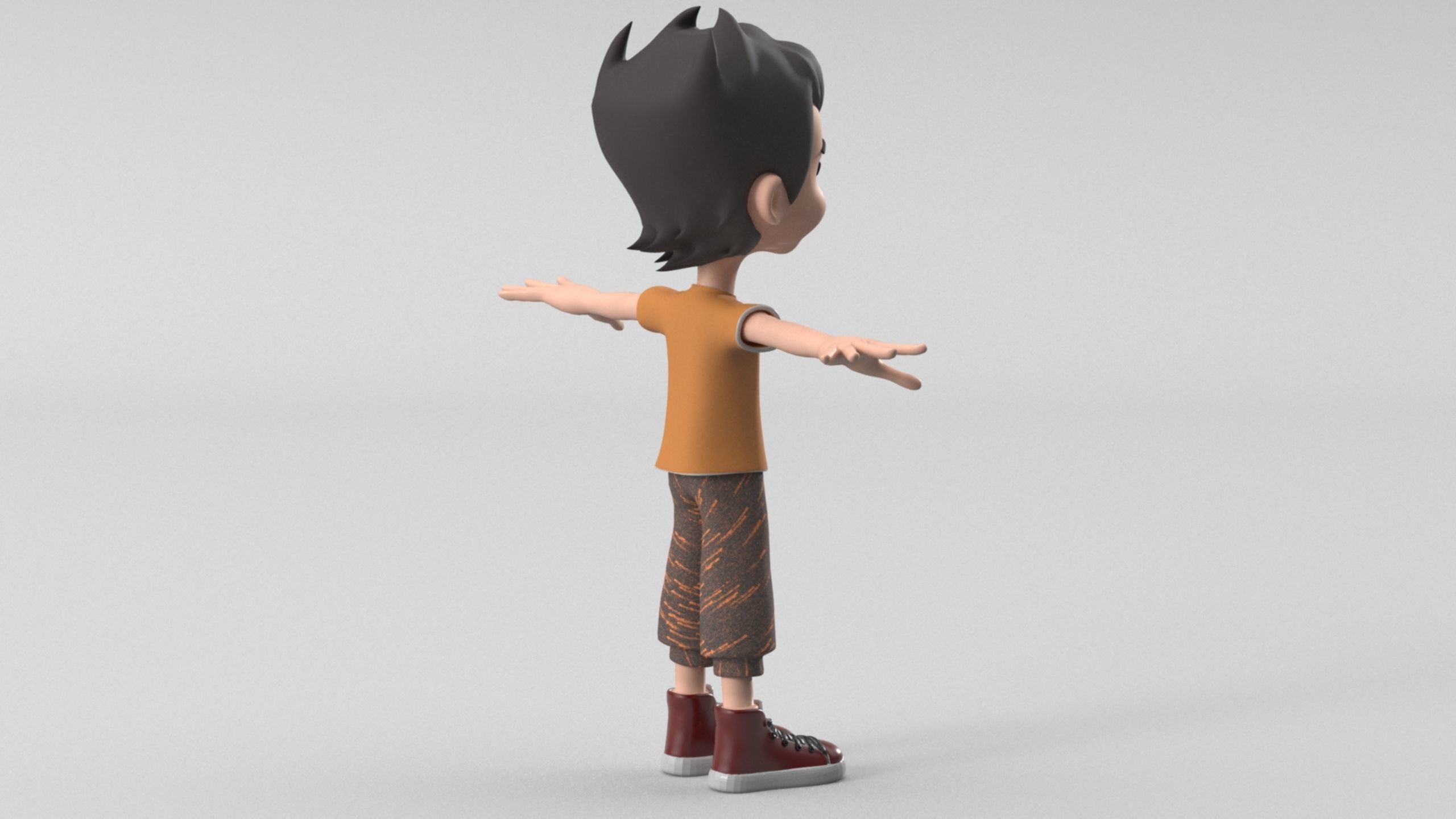 3D model Toon Character - Cartoon Kid Boy - Rigged Blender Unwrapped 4K ...