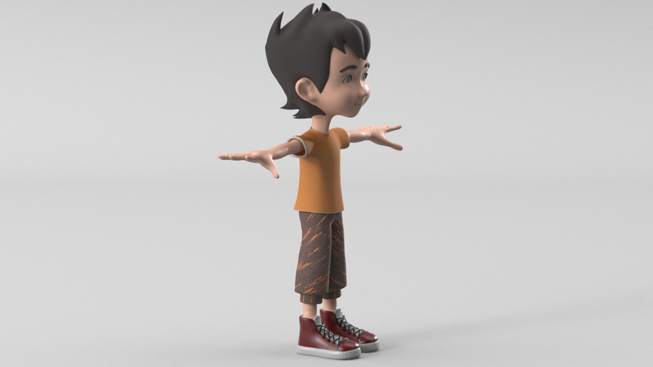 3D model Toon Character - Cartoon Kid Boy - Rigged Blender Unwrapped 4K ...