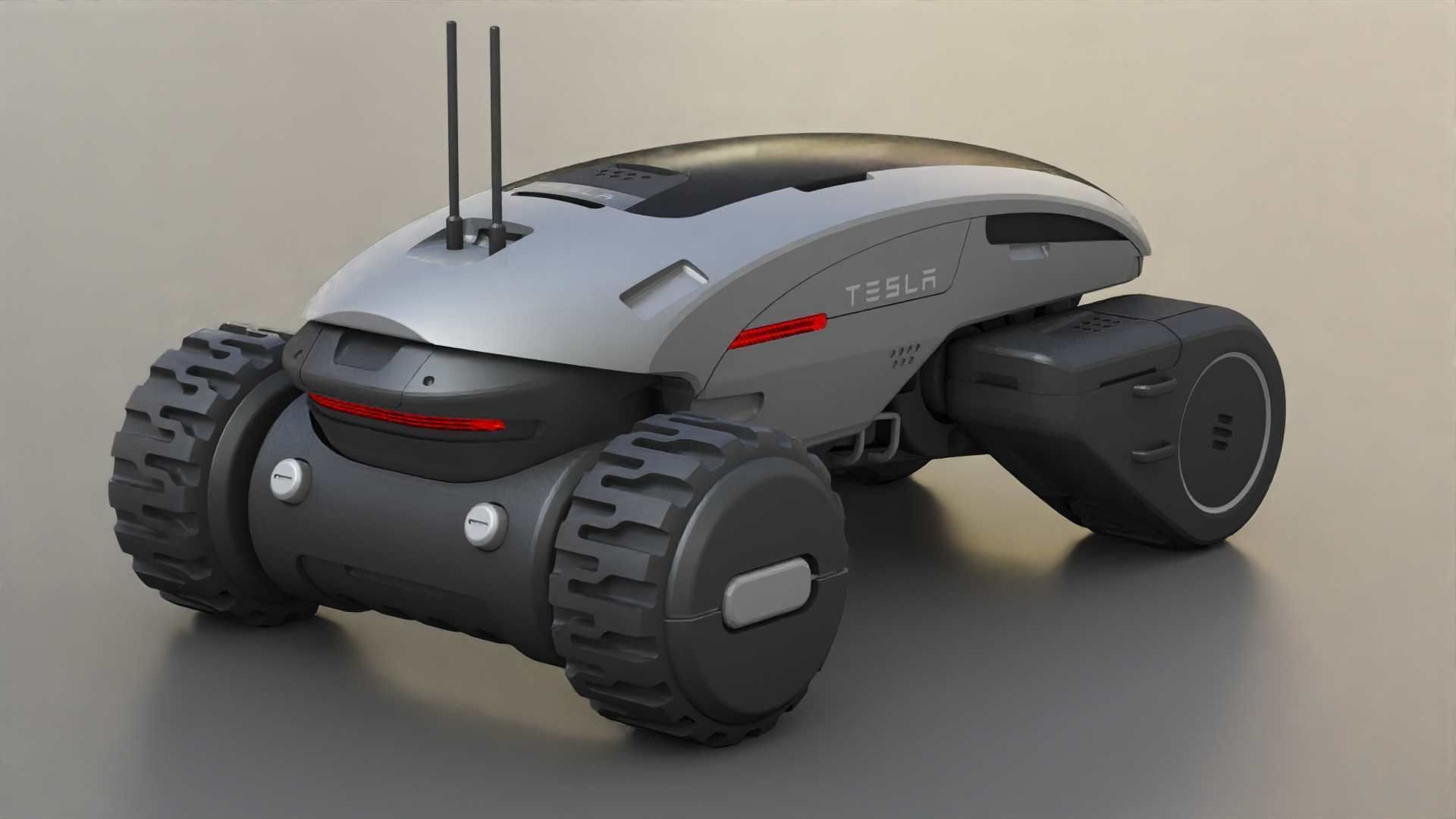 TESLA MARS ROVER RIGGED 3D model rigged | CGTrader