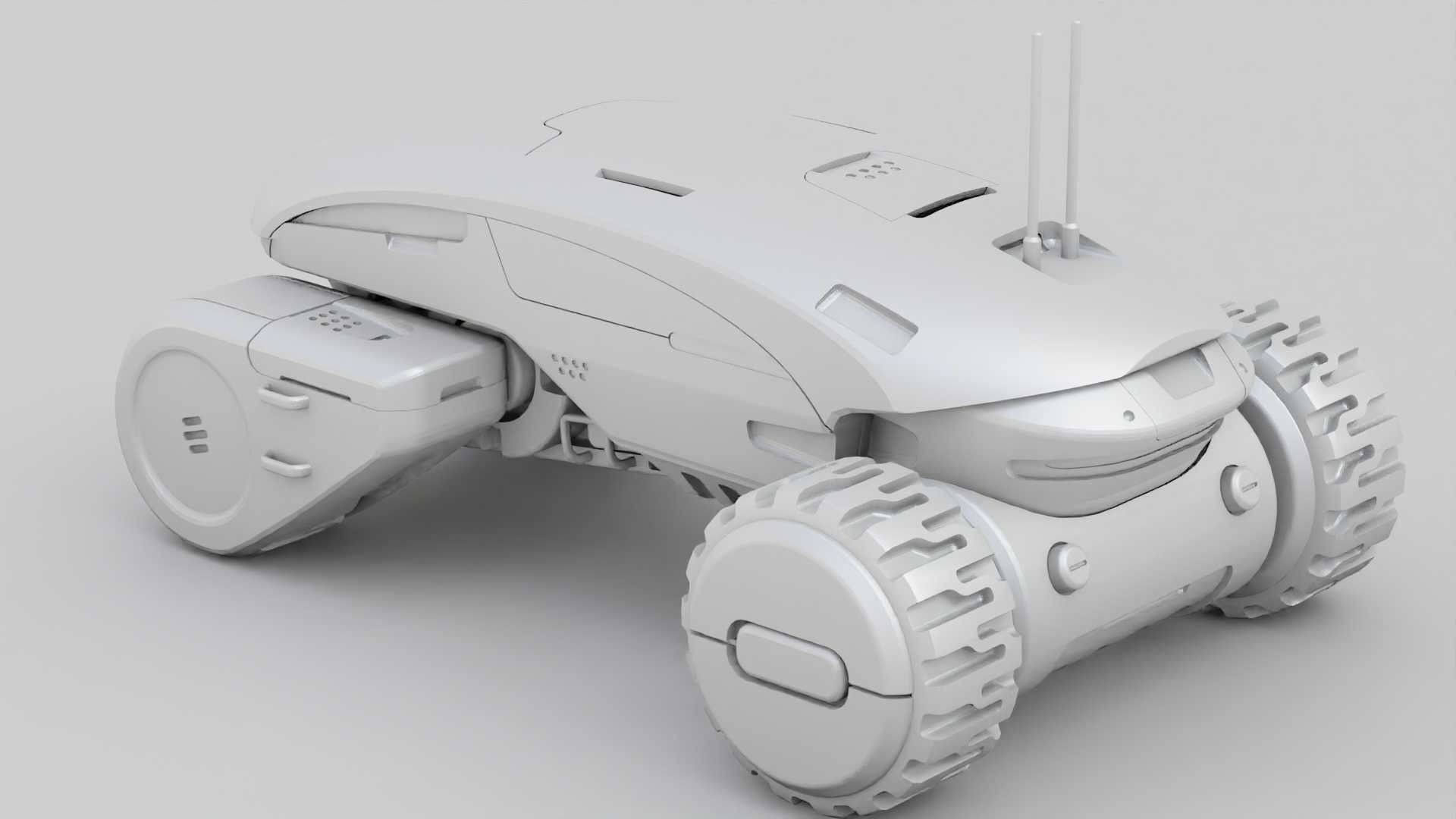 TESLA MARS ROVER RIGGED 3D model rigged | CGTrader