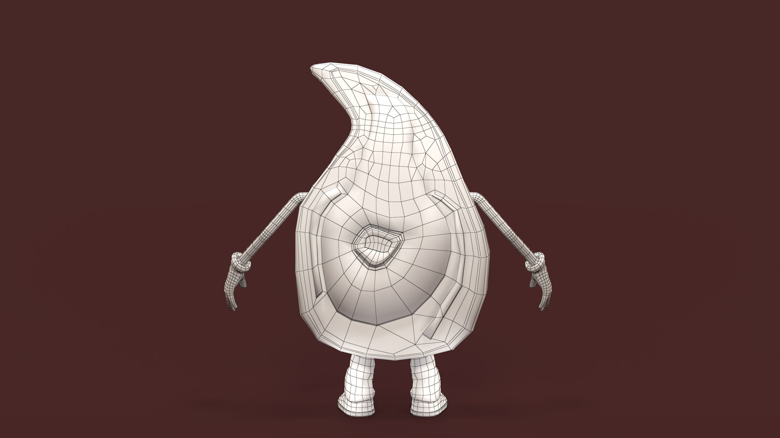 Cartoon food meat girl 3D model rigged | CGTrader