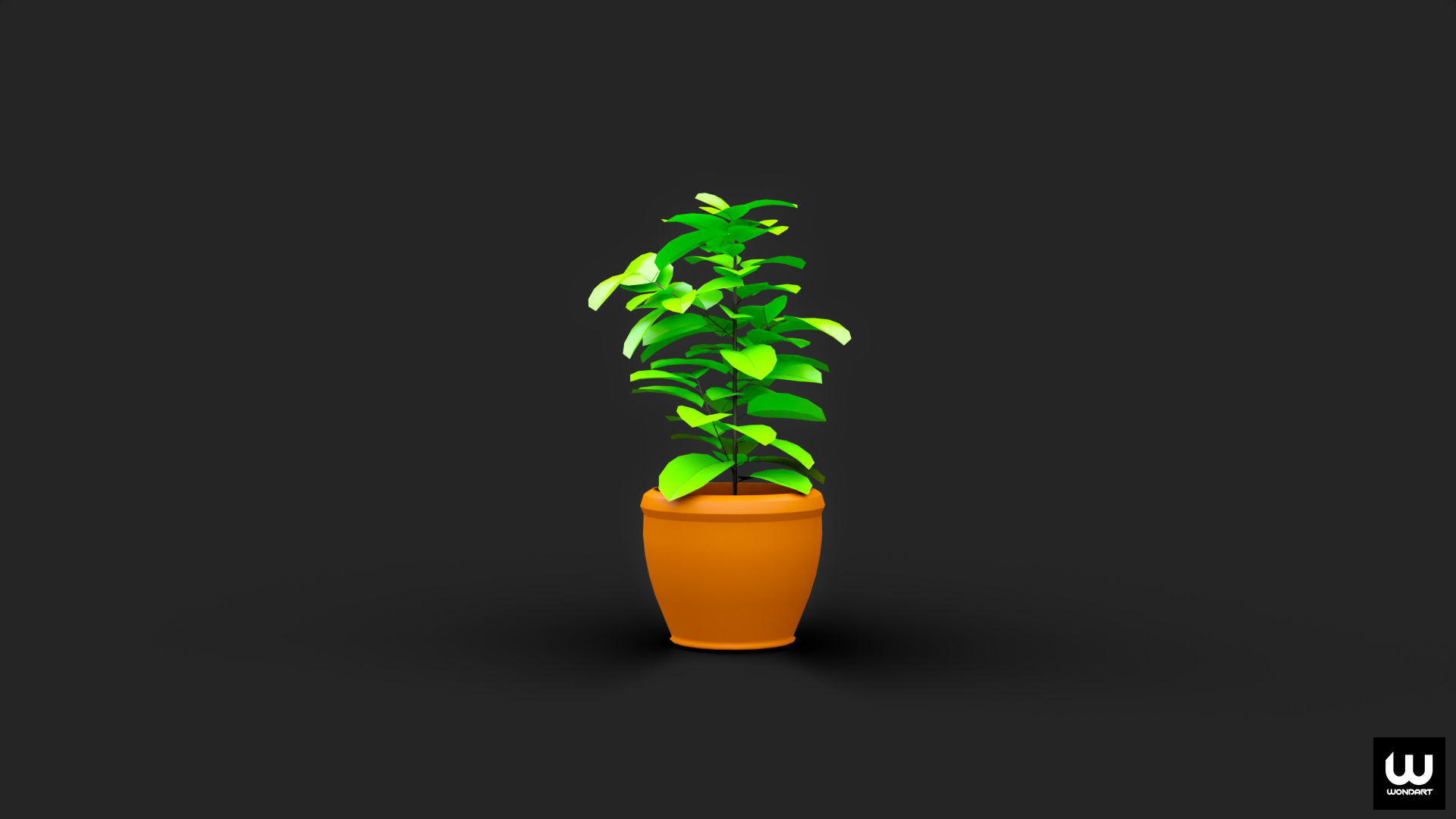 3D model Low poly 3D Pot Plant Game Ready Asset VR / AR / low-poly ...