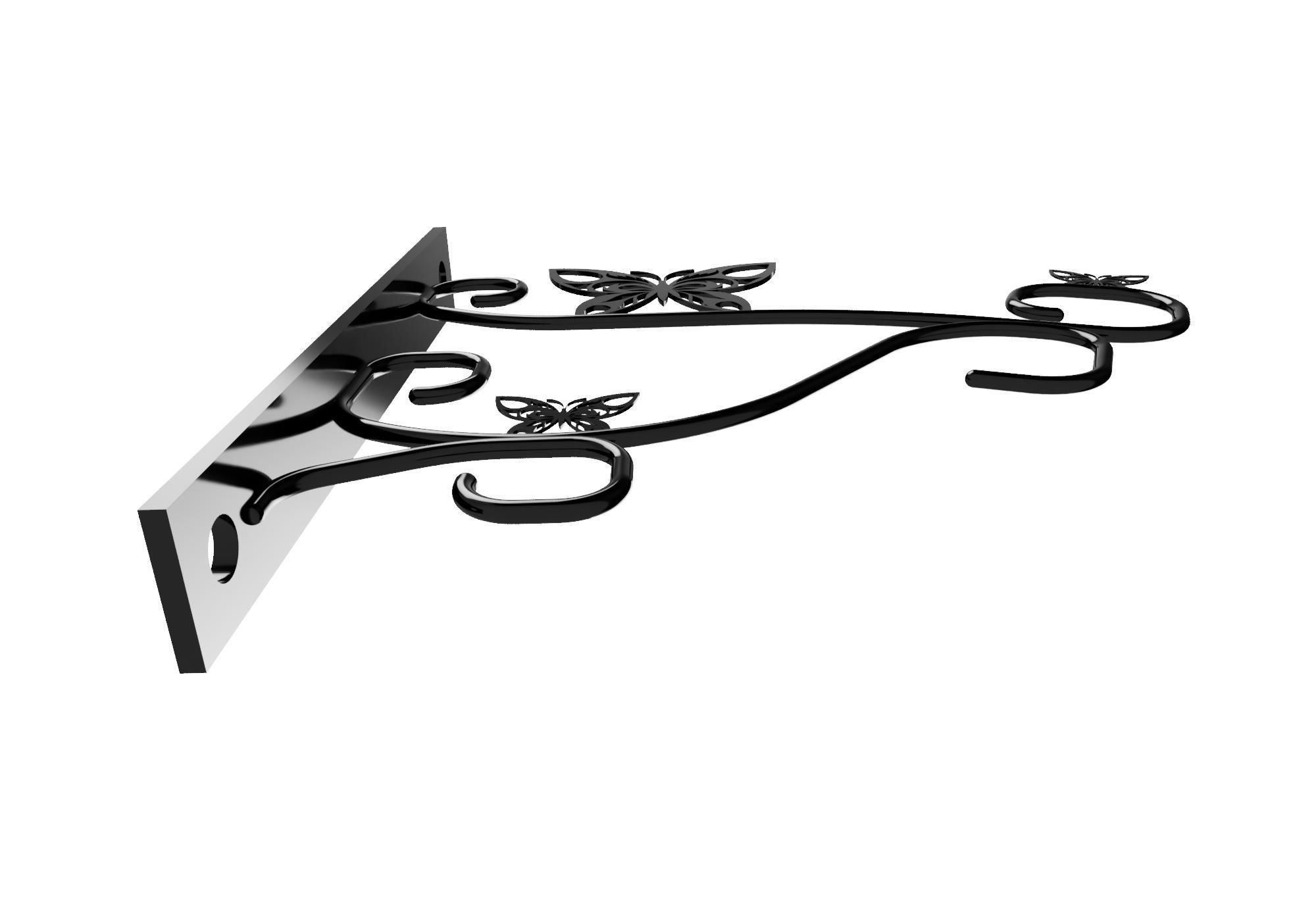 Plant hanger bracket butterfly 3D model | CGTrader