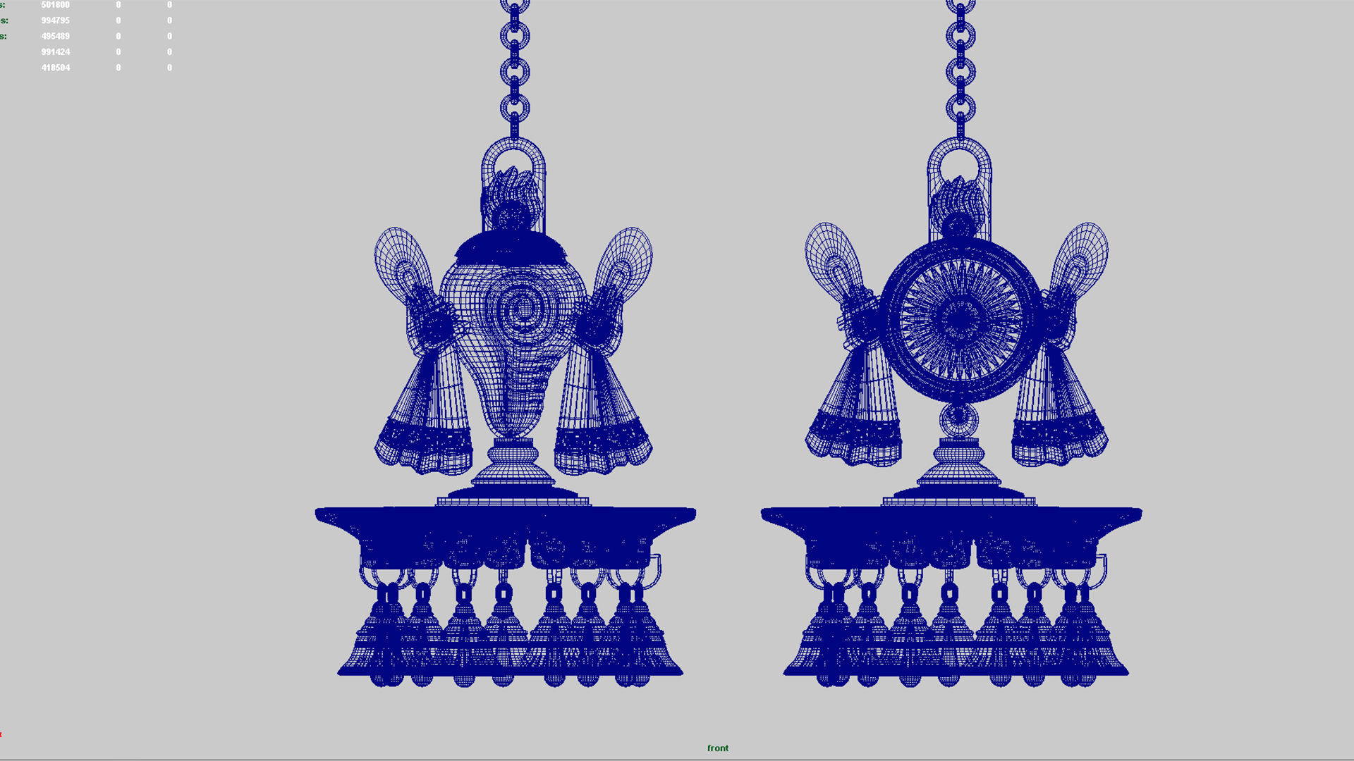 oil lamp shanku chakra balaji maya 2013 3D model | CGTrader