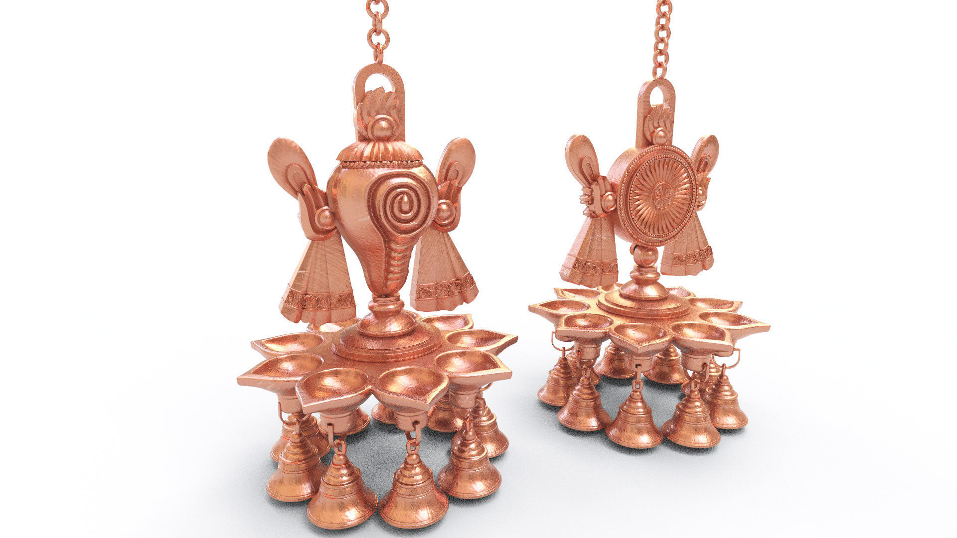 oil lamp shanku chakra balaji maya 2013 3D model | CGTrader