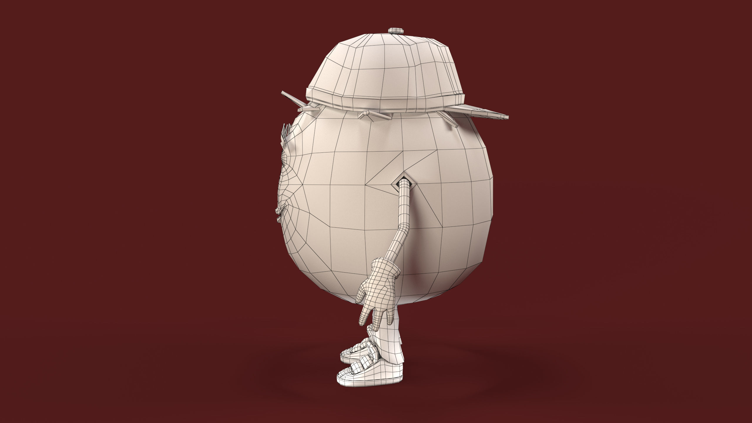 Cartoon food tomato man 3D model rigged | CGTrader