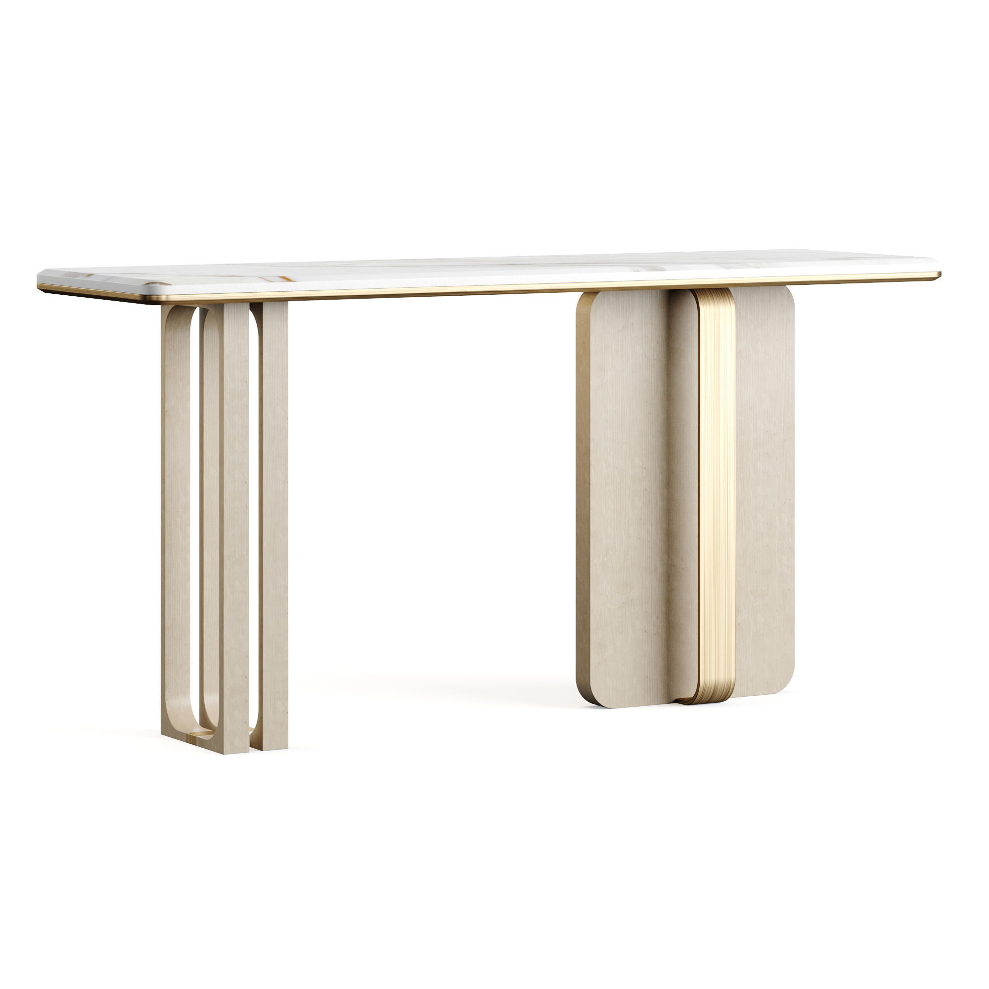 Ana Roque Beige BLOCK Console Table 3D model | CGTrader