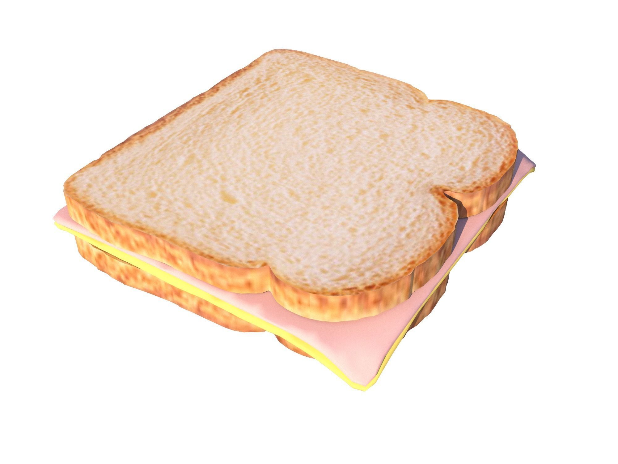 bread cheese slice 3d model 3D model | CGTrader