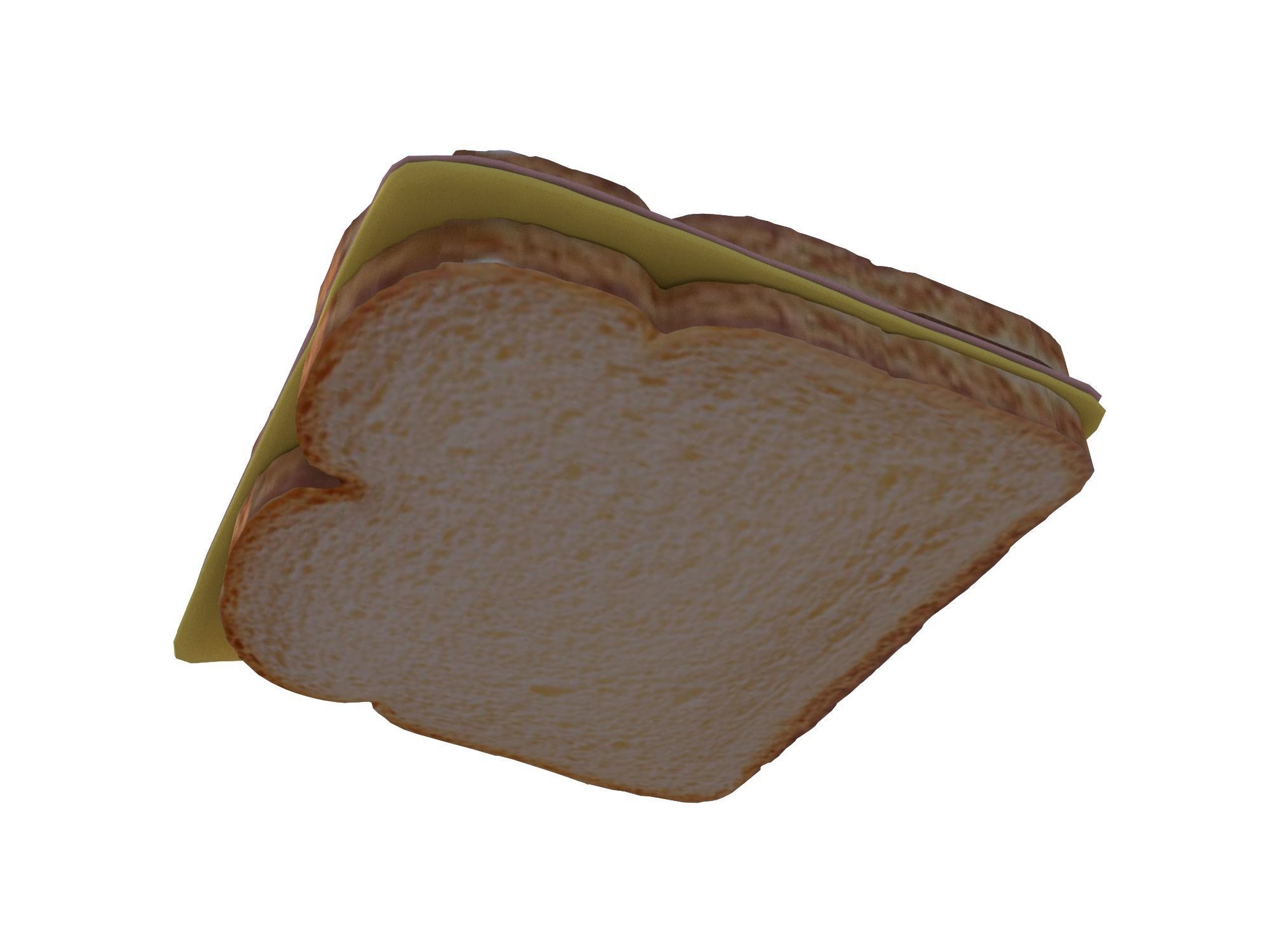 bread cheese slice 3d model 3D model | CGTrader