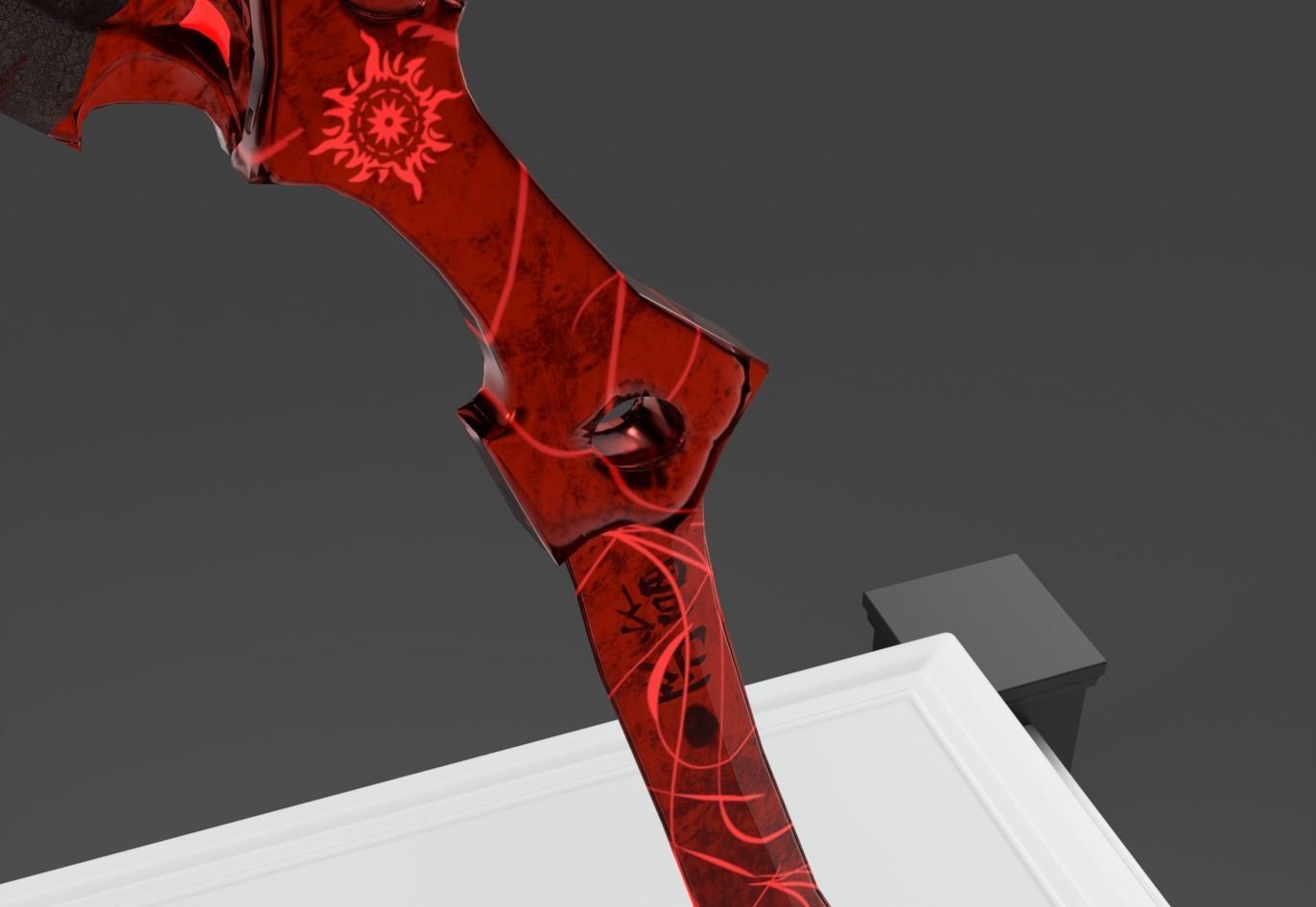 Ryuko Matois scissor blade 3D model | CGTrader
