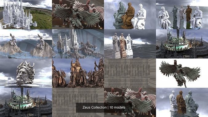 Zeus Collection different statues | CGTrader