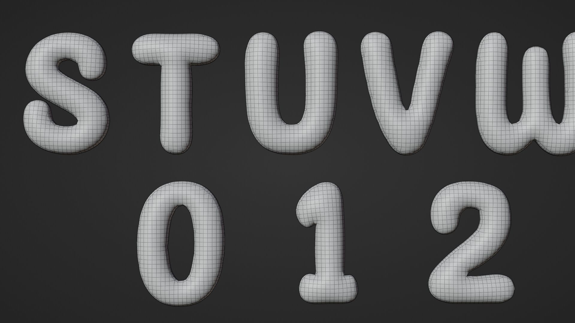 Balloons Alphabet and Numbers 3D model | CGTrader