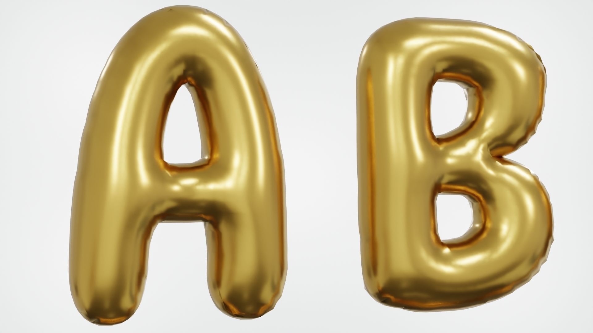 Balloons Alphabet and Numbers 3D model | CGTrader