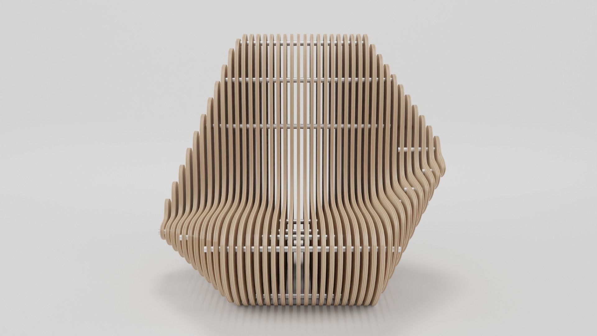 Asimetrical Parametric Chair 3D model | CGTrader