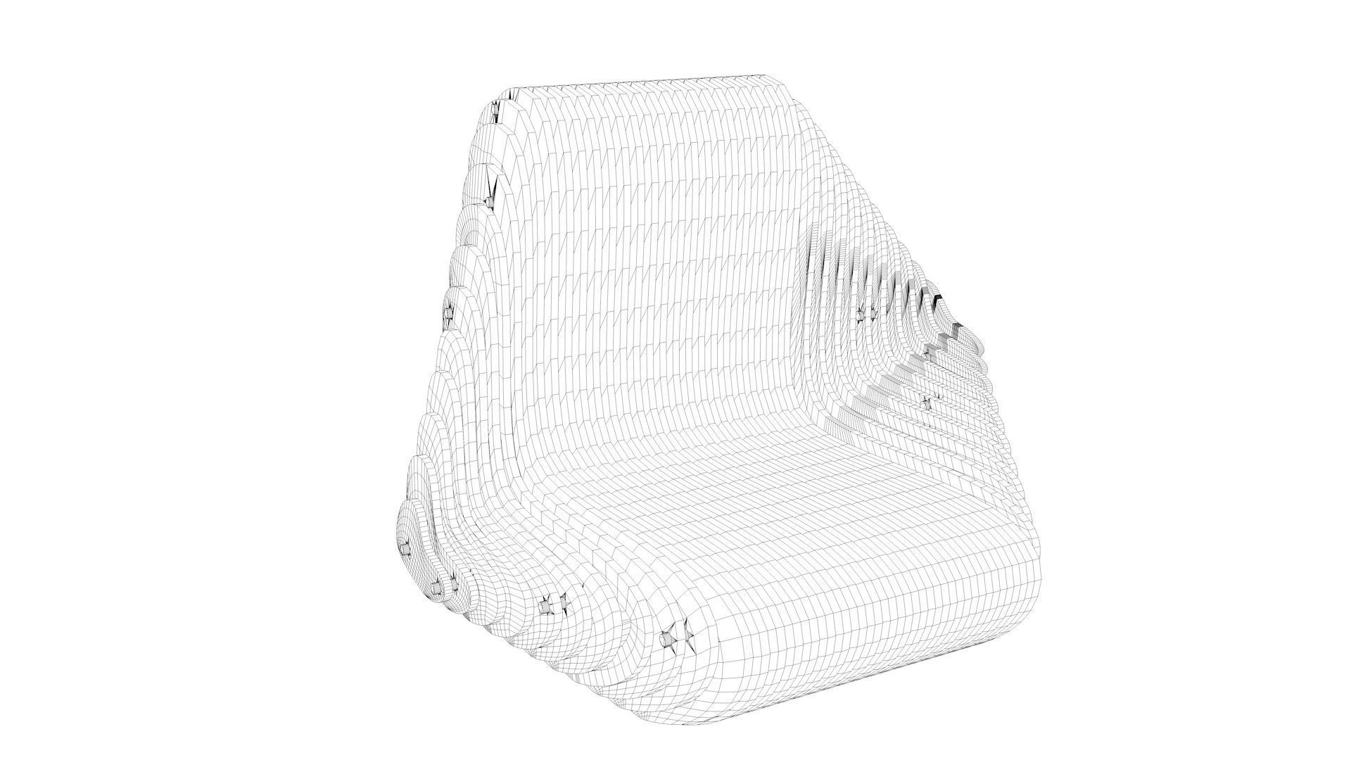 Asimetrical Parametric Chair 3D model | CGTrader