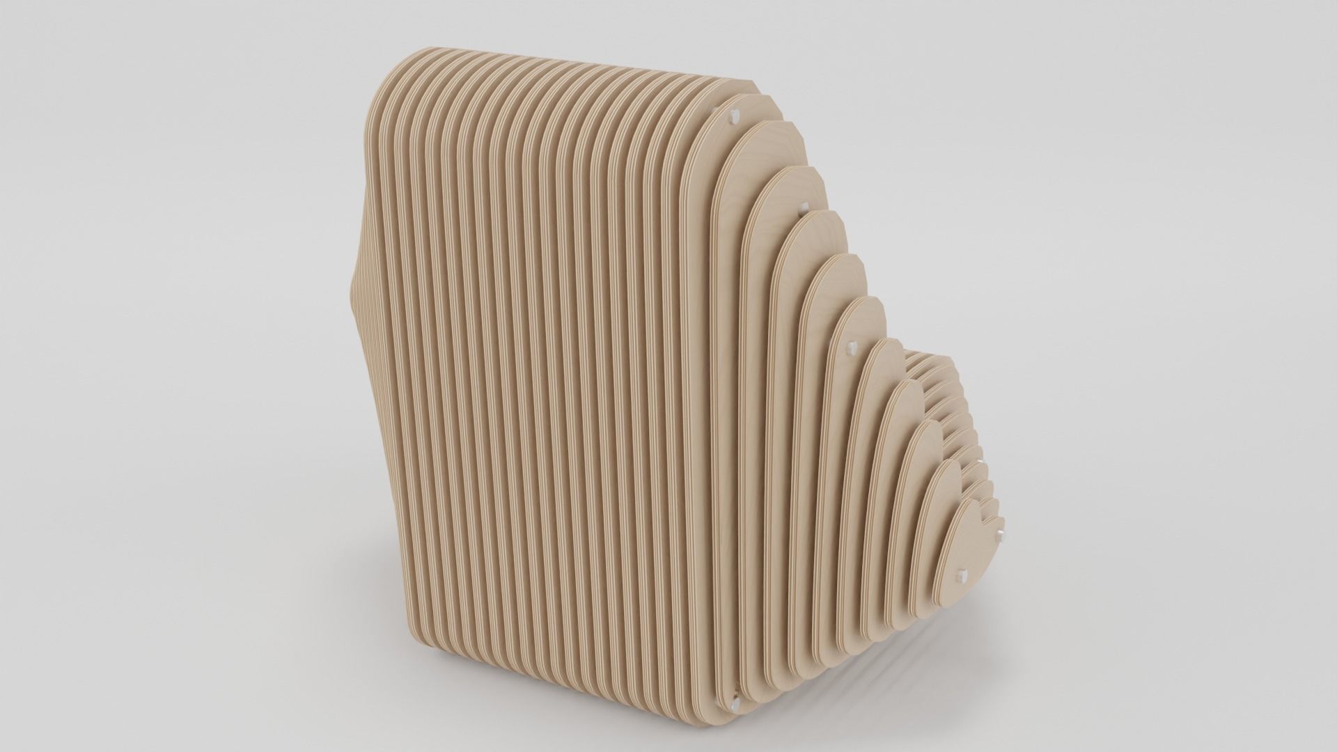 Asimetrical Parametric Chair 3D model | CGTrader