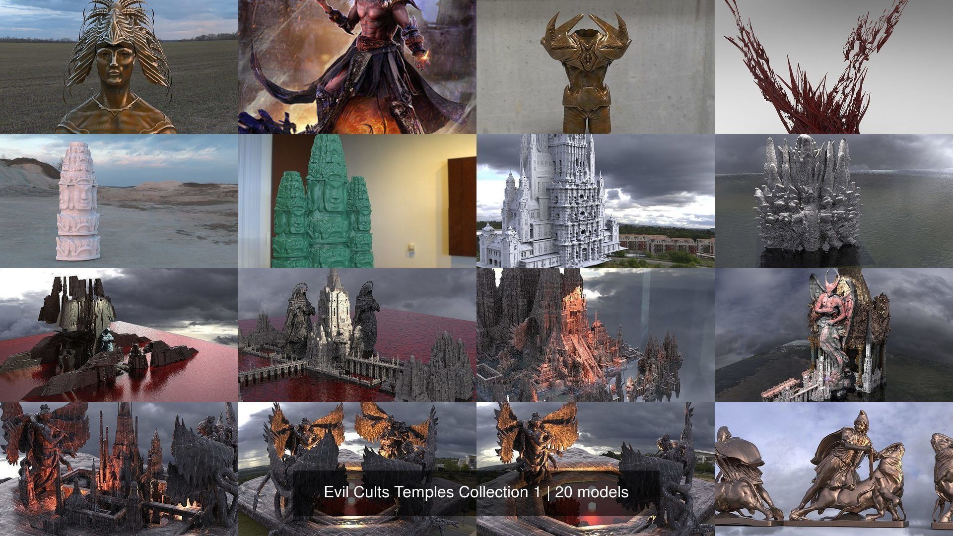 Evil Cults Temples Collection 1 | CGTrader