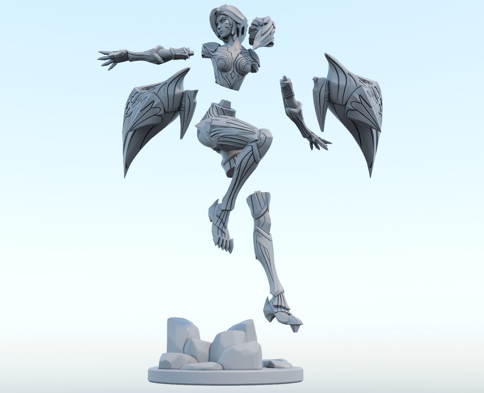 kaisa League of Legends 3D print model 3D model 3D printable | CGTrader