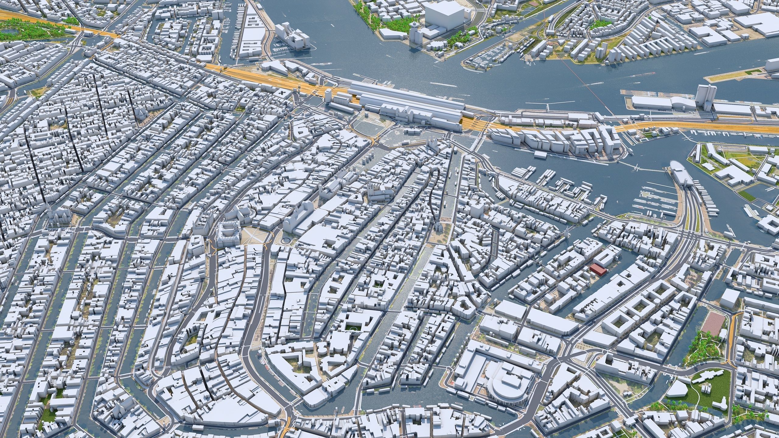 3D model Amsterdam Downtown Netherlands VR / AR / low-poly | CGTrader