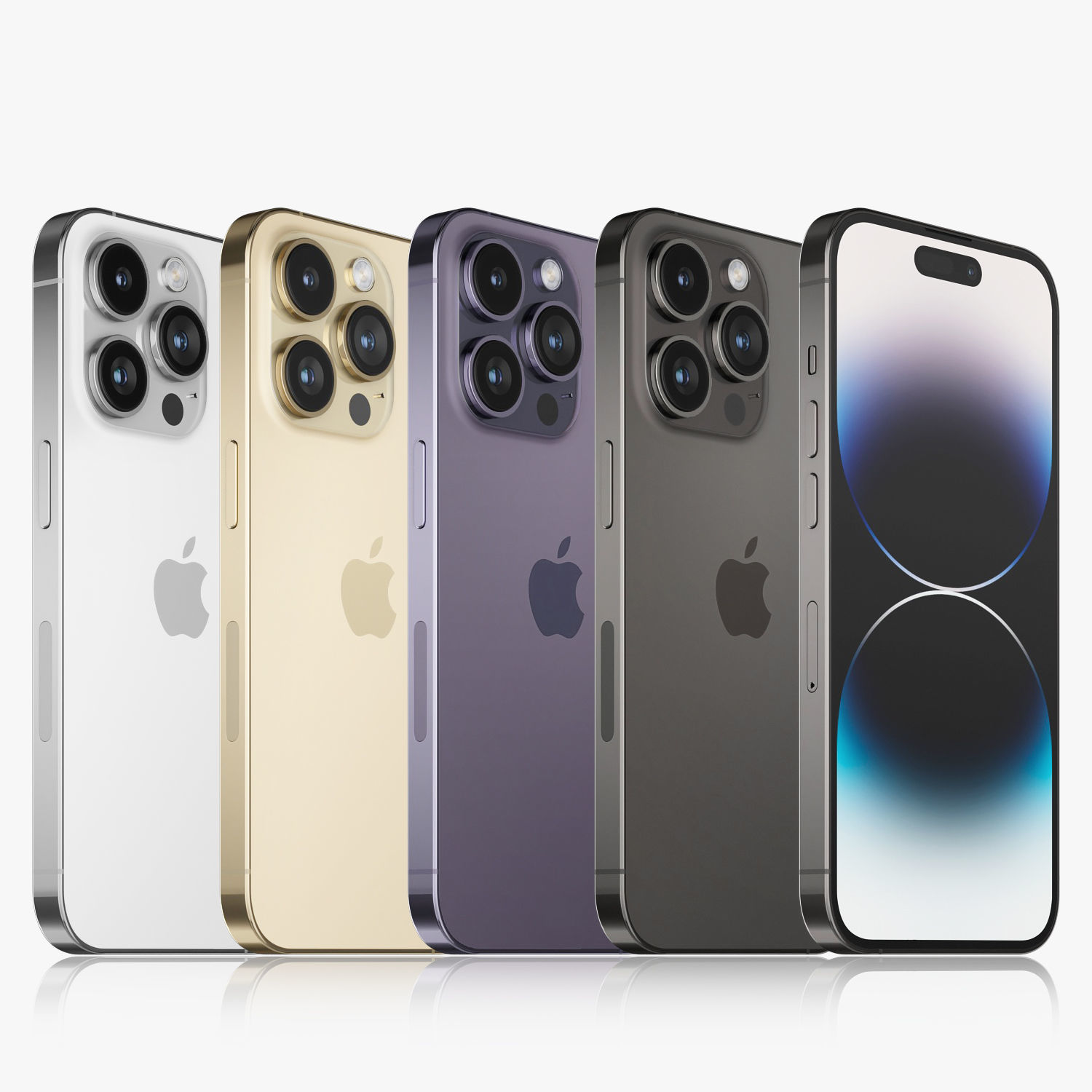 Apple iPhone 14 Pro all colors 3D model | CGTrader