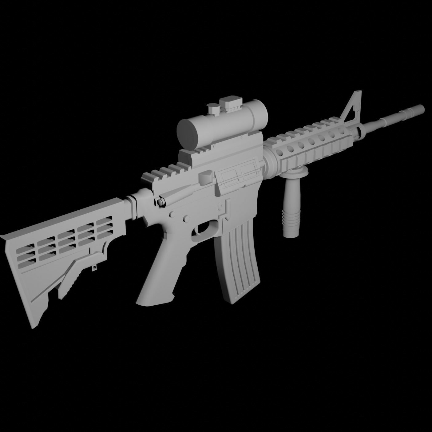 3D model M4A1 assault rifle gun weapon VR / AR / low-poly | CGTrader