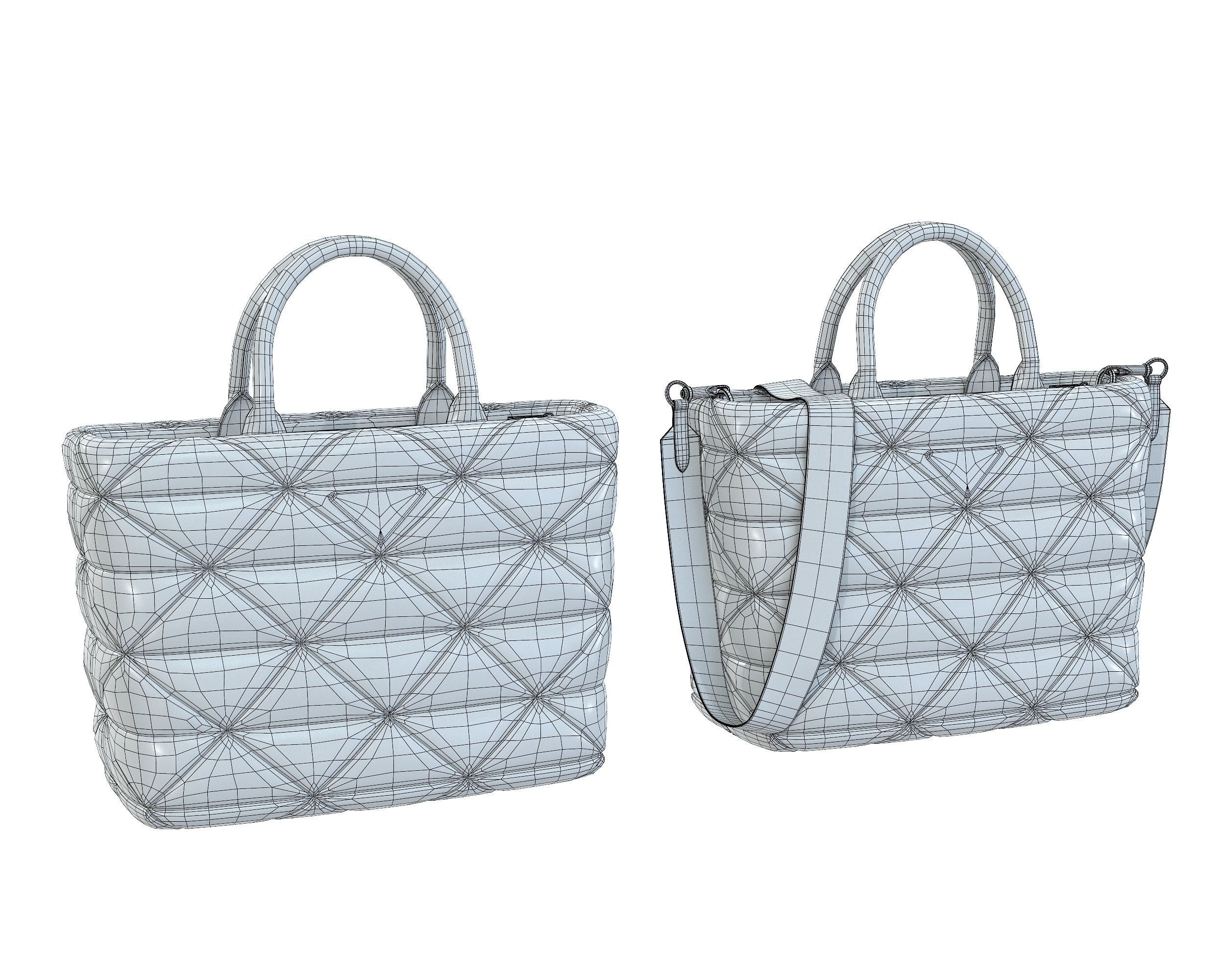 3D model Prada Small Re-Nylon Padded Tote Bag VR / AR / low-poly | CGTrader