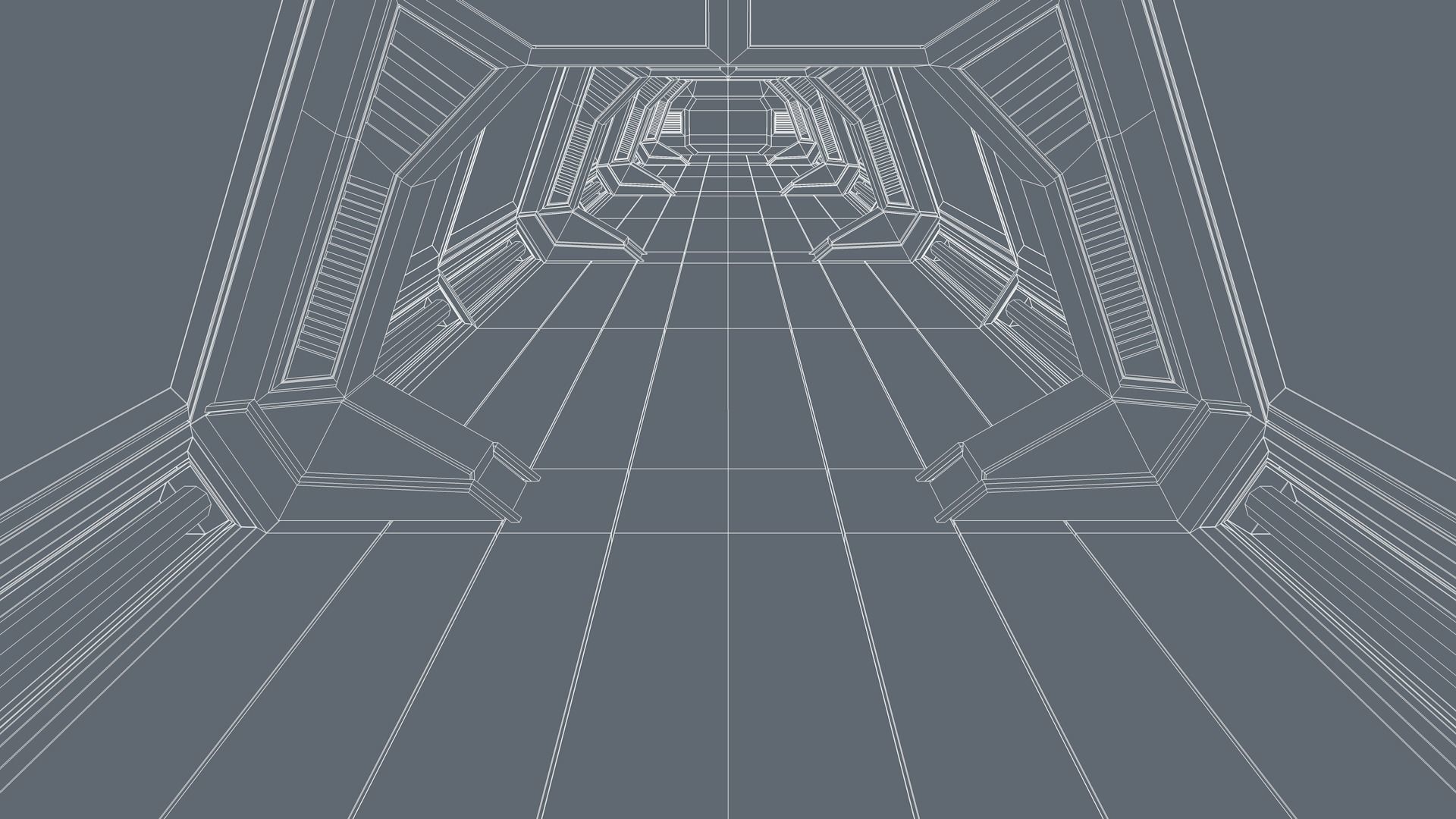 Sci Fi Corridor 3D model | CGTrader