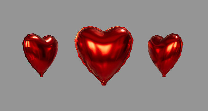 Heart Balloon 3D model 3D model | CGTrader