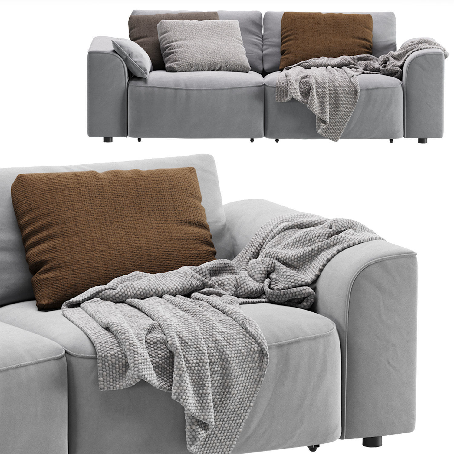 Sofa Kyron Velvet 3D model | CGTrader