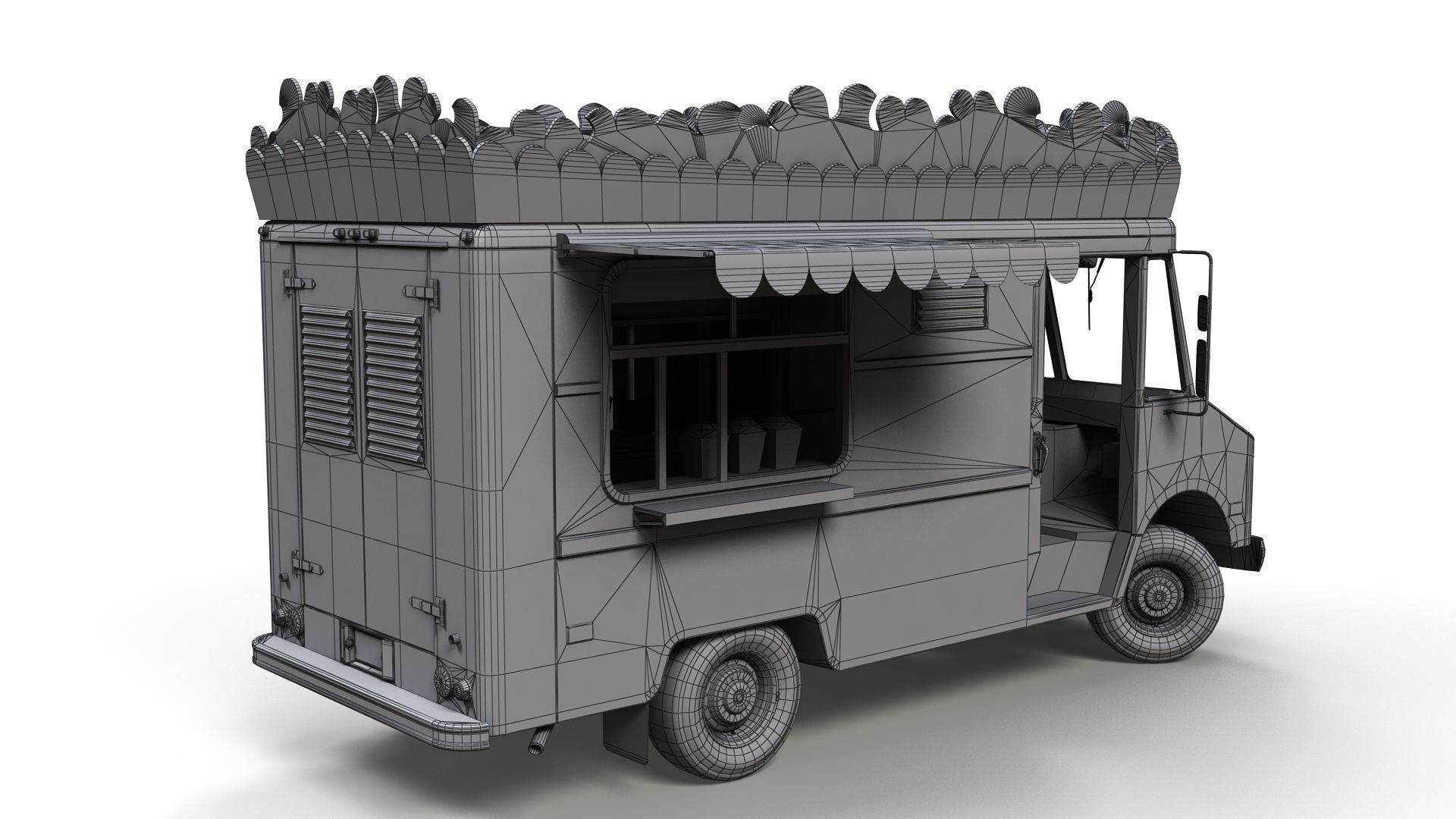3D model PopCorn Food Truck VR / AR / low-poly | CGTrader