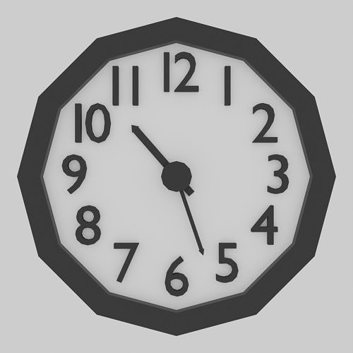 3D model Low Poly Clock VR / AR / low-poly | CGTrader