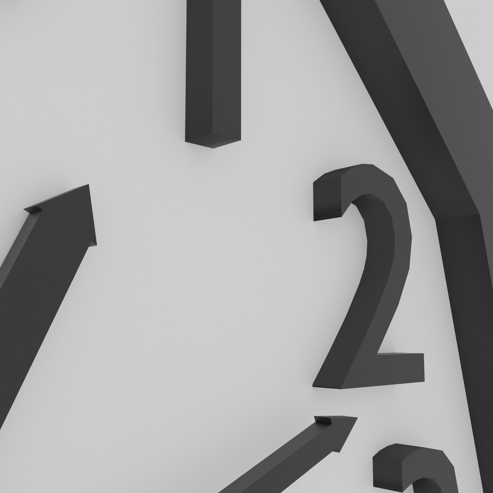 3D model Low Poly Clock octagonal VR / AR / low-poly | CGTrader